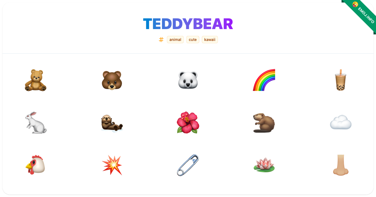 Teddybear Emojis 🧸 🐻 🐻‍ ️ | Meaning, Copy & Paste