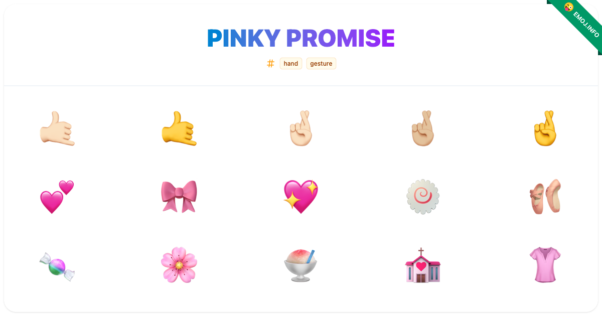 Pinky Promise Emojis 🤙🏻 🤙 🤞🏻 | Meaning, Copy & Paste