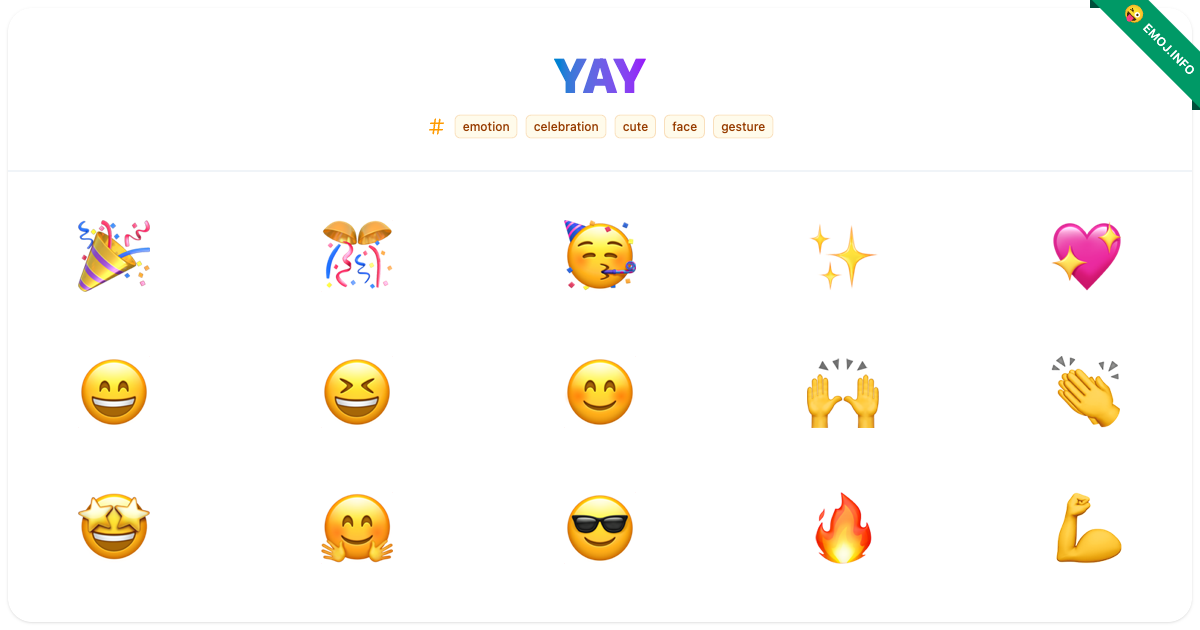 Yay Emojis 🎉 🎊 🥳 | Meaning, Copy & Paste
