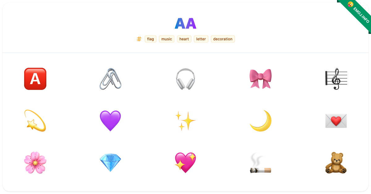 Aa Emojis 🅰️ 🖇️ 🎧 | Meaning, Copy & Paste