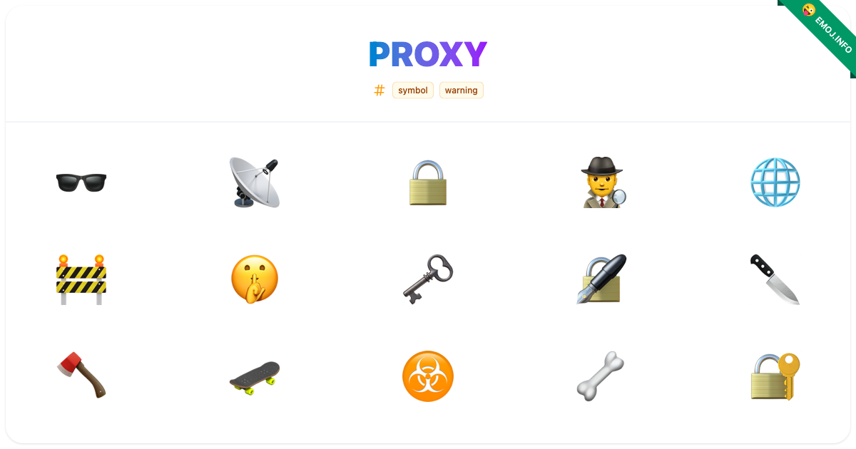 Proxy Emojis 🕶️ 📡 🔒 | Meaning, Copy & Paste