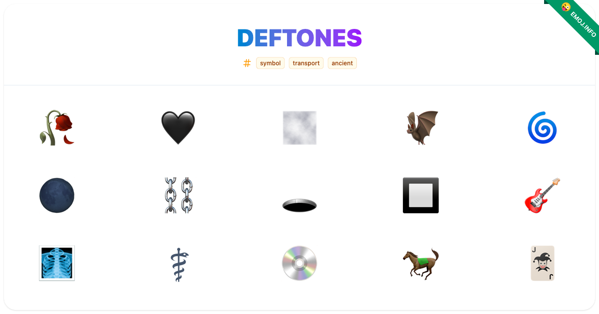Deftones Emojis 🥀 🖤 🌫️ | Meaning, Copy & Paste