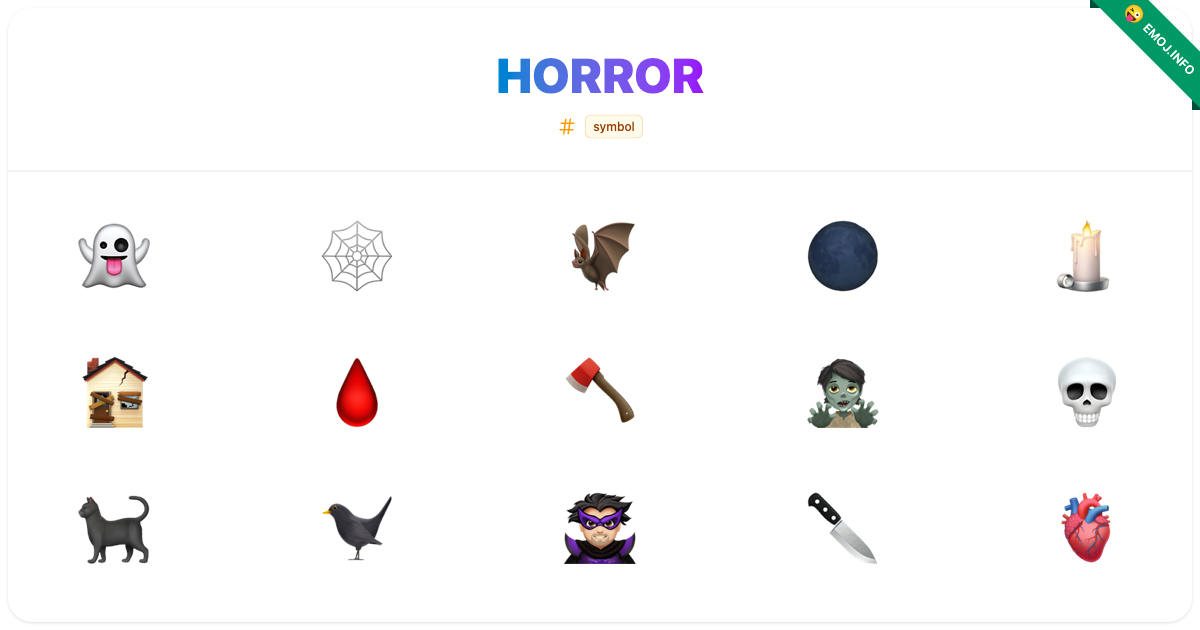 Horror Emojis 👻 🕸️ 🦇 | Meaning, Copy & Paste
