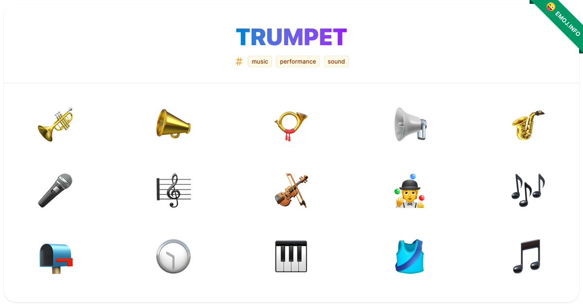 Trumpet Emojis 🎺 📣 📯 | Meaning, Copy & Paste