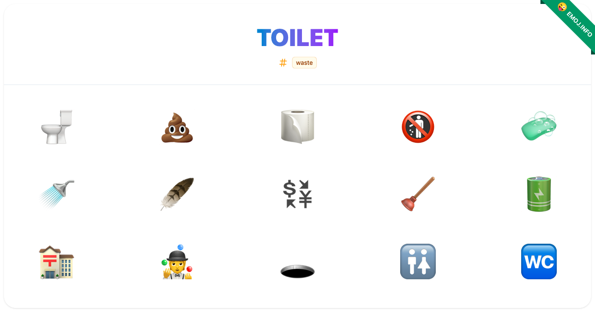 Toilet Emojis 🚽 💩 🧻 | Meaning, Copy & Paste