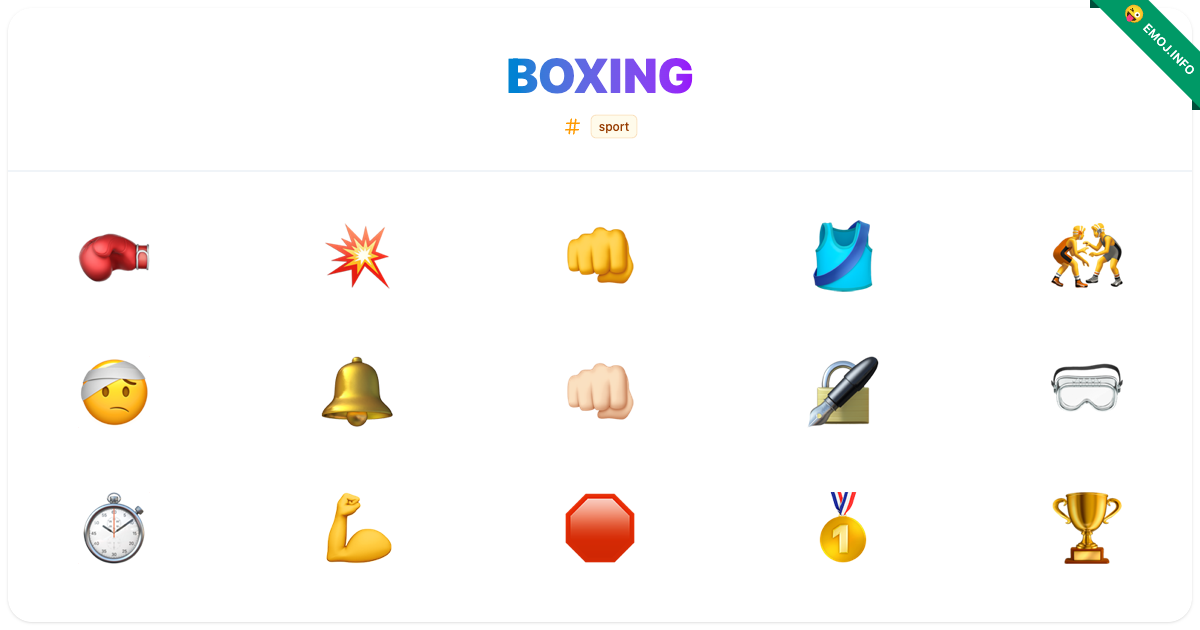 Boxing Emojis 🥊 💥 👊 | Meaning, Copy & Paste