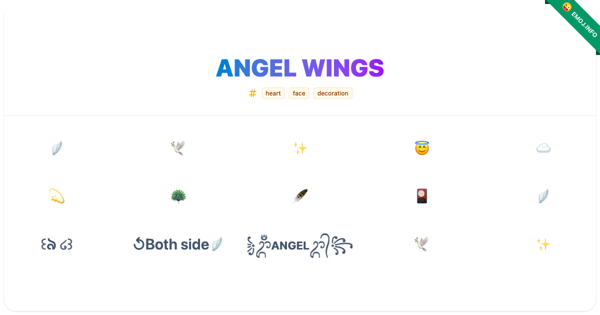 Angel Wings Emojis 🪽 🕊️ | Meaning, Copy & Paste
