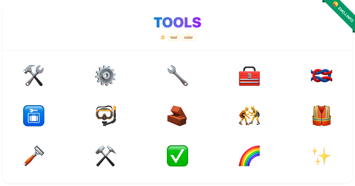 Tools Emojis 🛠️ ⚙️ 🔧 | Meaning, Copy & Paste