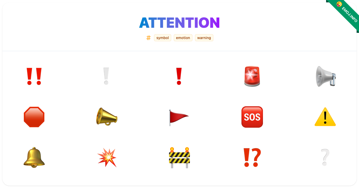 Attention Emojis ‼️ | Meaning, Copy & Paste