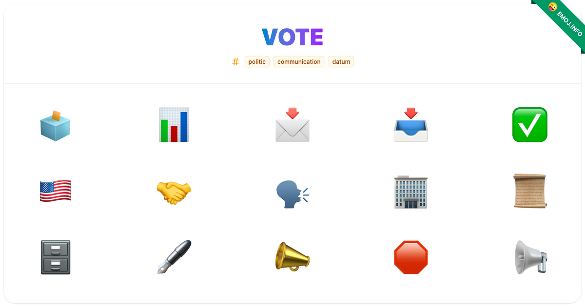 Vote Emojis 🗳️ 📊 📩 | Meaning, Copy & Paste