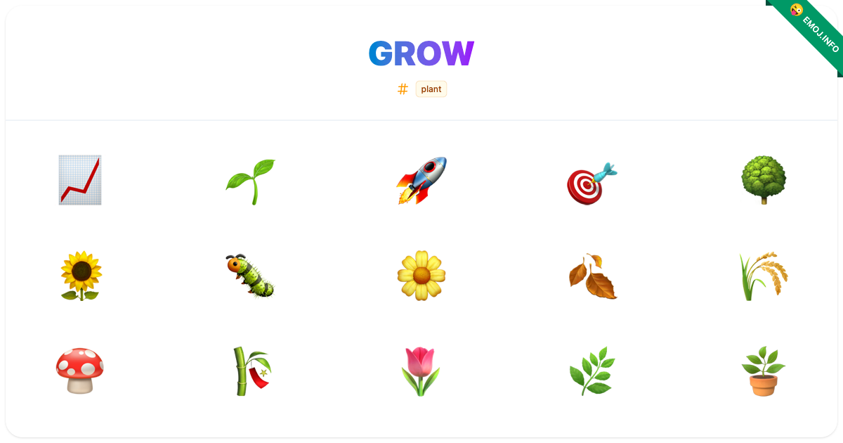 Grow Emojis 📈 🌱 🚀 | Meaning, Copy & Paste