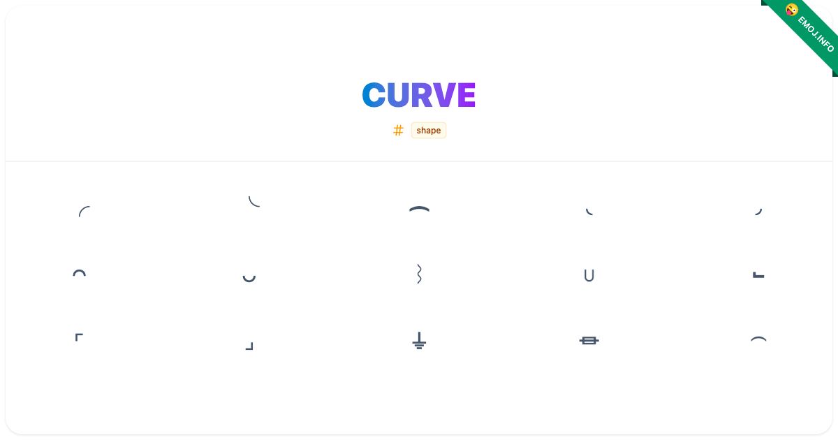 Curve Emojis ╭ ╰ ︵ | Meaning, Copy & Paste