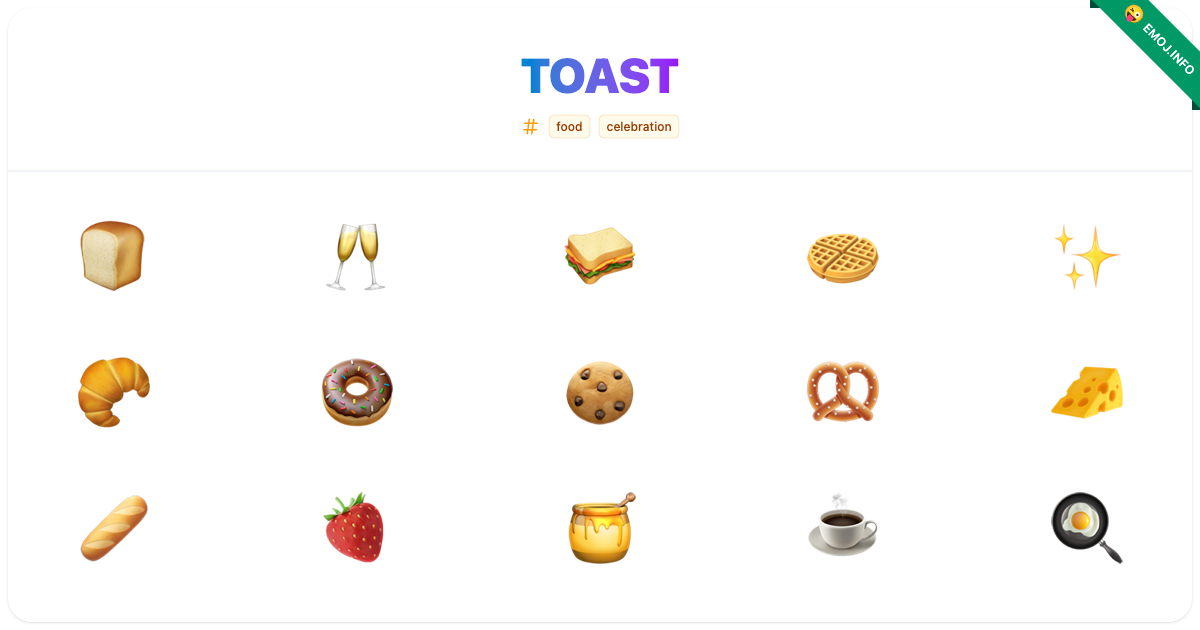 Toast Emojis 🍞 🥂 🥪 | Meaning, Copy & Paste