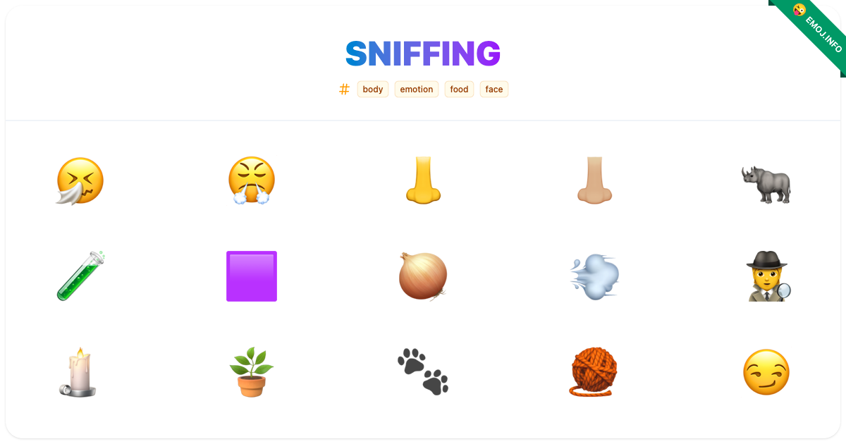 Sniffing Emojis 🤧 😤 👃 | Meaning, Copy & Paste