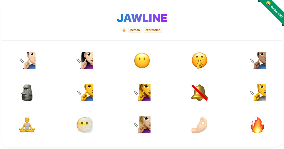 Jawline Emojis 🧏🏻‍♂️ 🧏🏻‍♀️ 😶 | Meaning, Copy & Paste