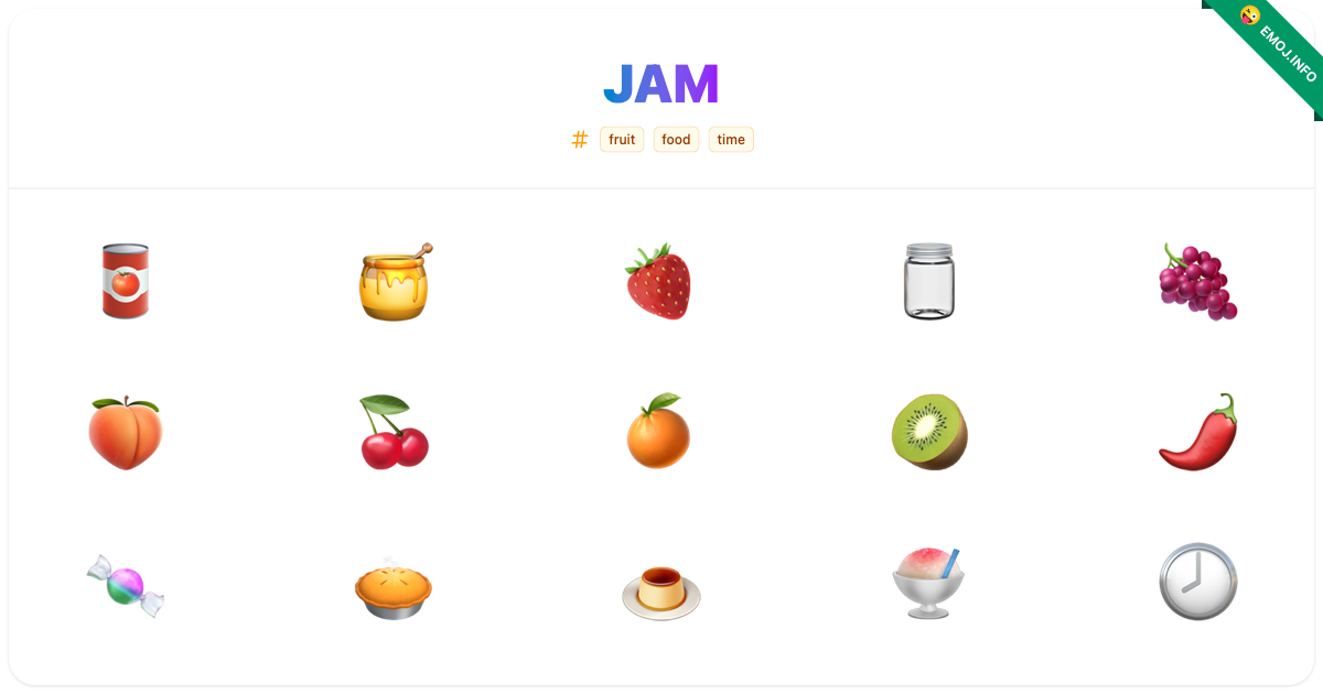 Jam Emojis 🥫 🍯 🍓 | Meaning, Copy & Paste