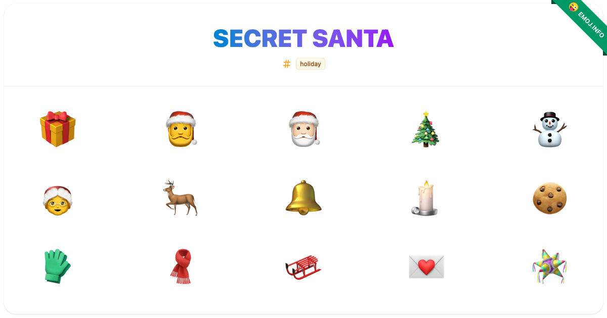 Secret Santa Emojis 🎁 🎅 🎅🏻 | Meaning, Copy & Paste