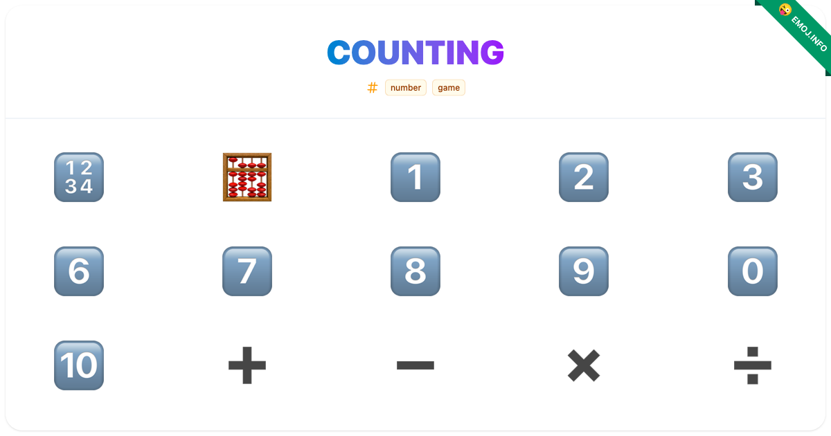 Counting Emojis 🔢 🧮 1️⃣ | Meaning, Copy & Paste