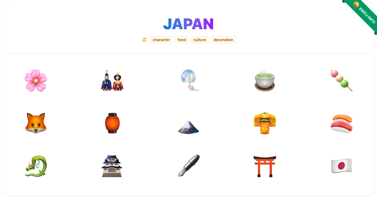Japan Emojis 🌸 🎎 🎐 | Meaning, Copy & Paste