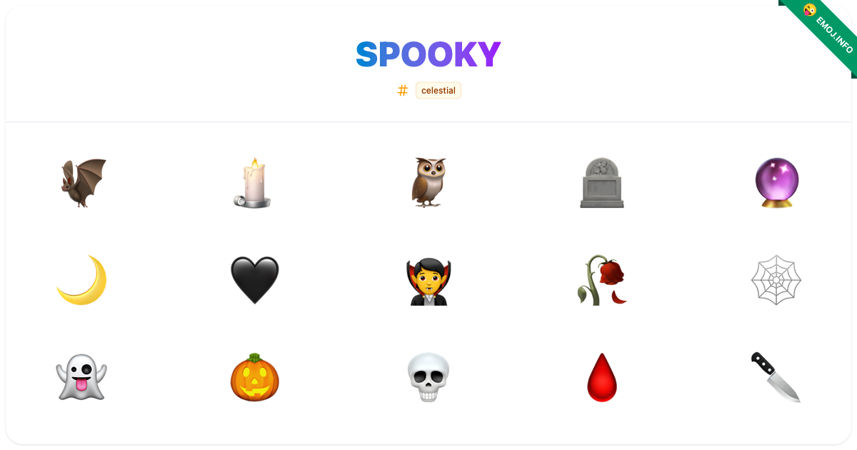 Spooky Emojis 🦇 🕯️ 🦉 | Meaning, Copy & Paste