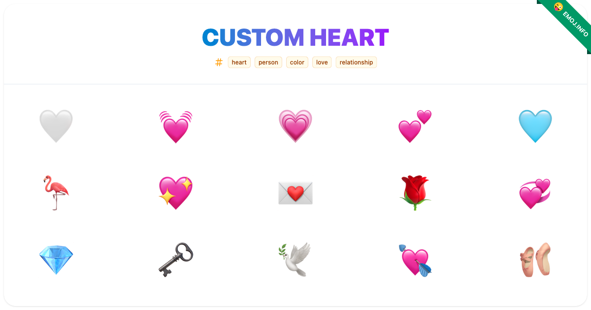 Custom Heart Emojis 🤍 💓 💗 | Meaning, Copy & Paste