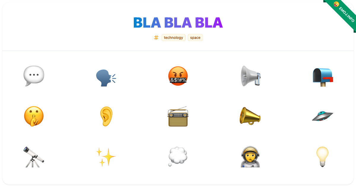 Bla Bla Bla Emojis 💬 🗣️ 🤬 | Meaning, Copy & Paste