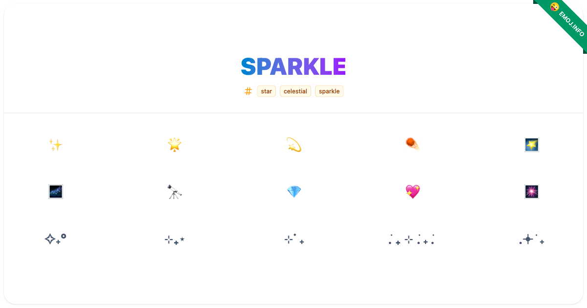 Sparkle Emojis 🌟 💫 | Meaning, Copy & Paste