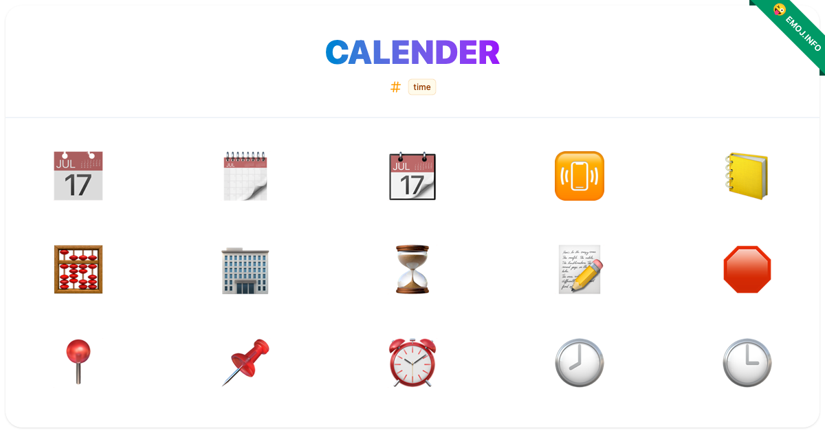 Calender Emojis 📅 🗓️ 📆 | Meaning, Copy & Paste