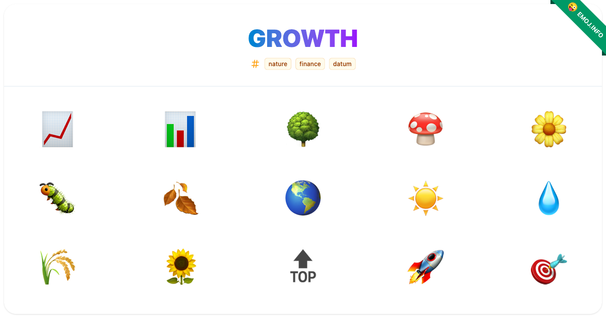 Growth Emojis 📈 📊 🌳 | Meaning, Copy & Paste