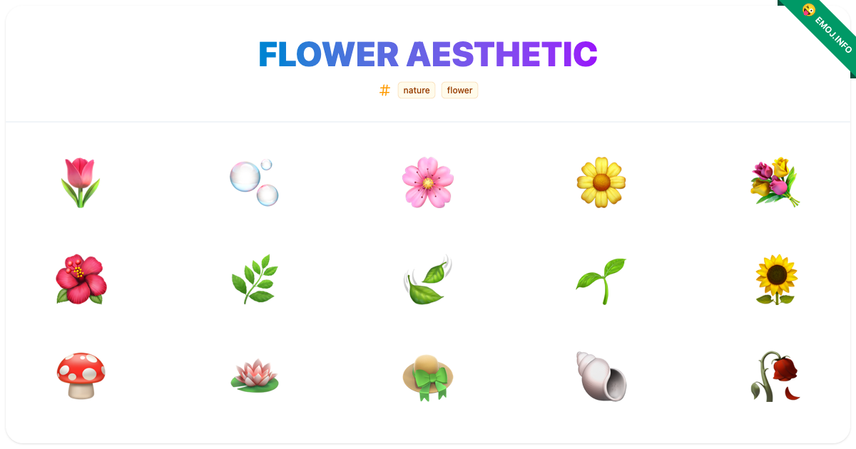 Flower Aesthetic Emojis 🌷 🫧 🌸 | Meaning, Copy & Paste