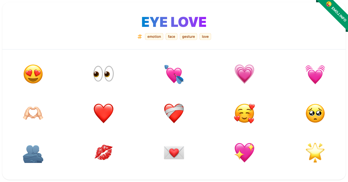 Eye Love Emojis 😍 👀 💘 | Meaning, Copy & Paste