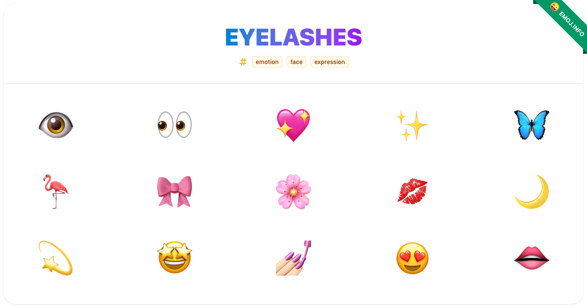 Eyelashes Emojis 👁️ 👀 💖 | Meaning, Copy & Paste