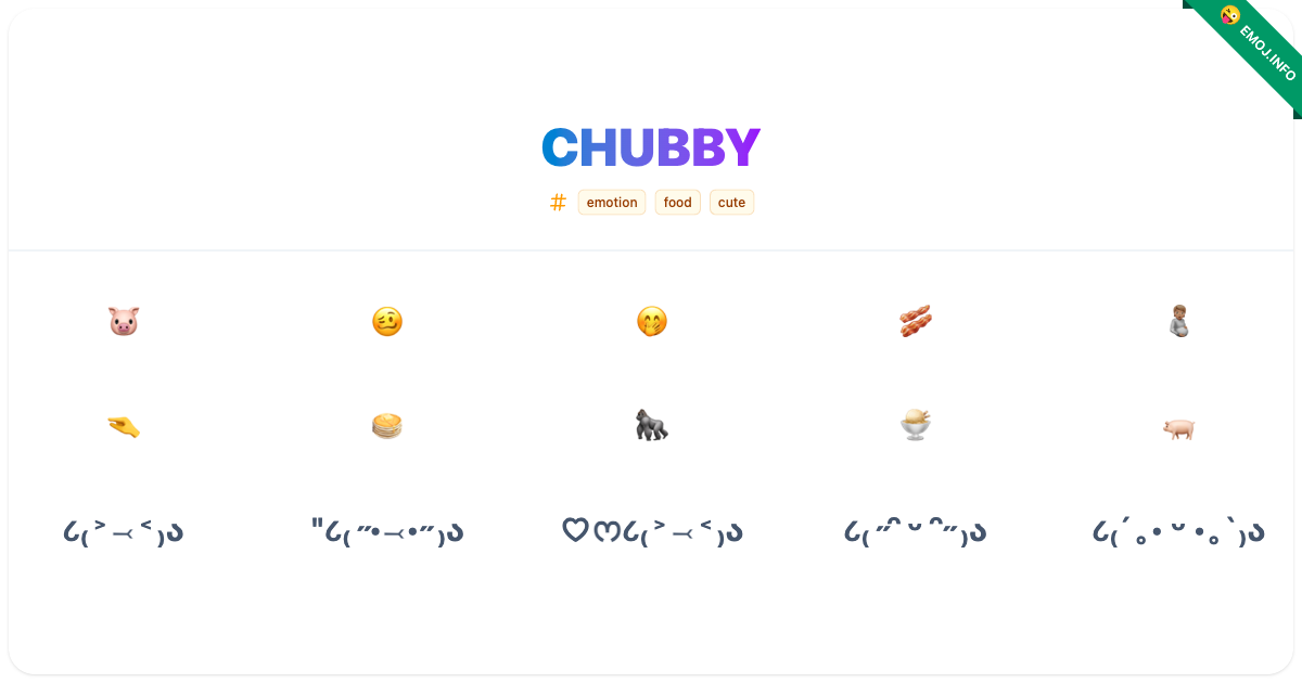 Chubby Emojis 🐷 🥴 🤭 | Meaning, Copy & Paste