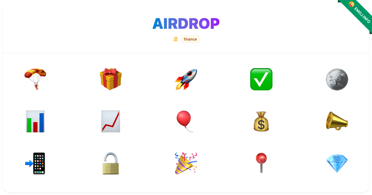 Airdrop Emojis 🪂 🎁 🚀 | Meaning, Copy & Paste