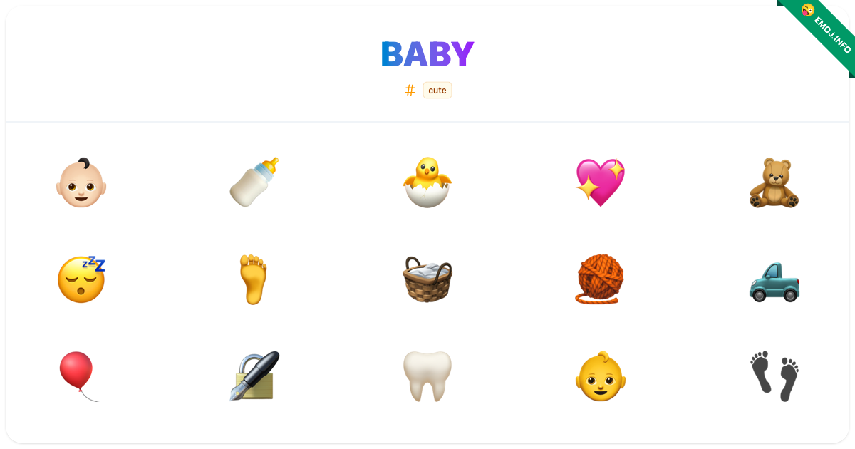 Baby Emojis 👶🏻 🍼 🐣 | Meaning, Copy & Paste