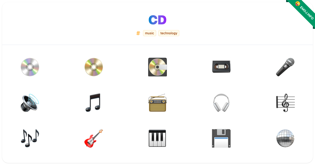 Cd Emojis 💿 📀 💽 | Meaning, Copy & Paste