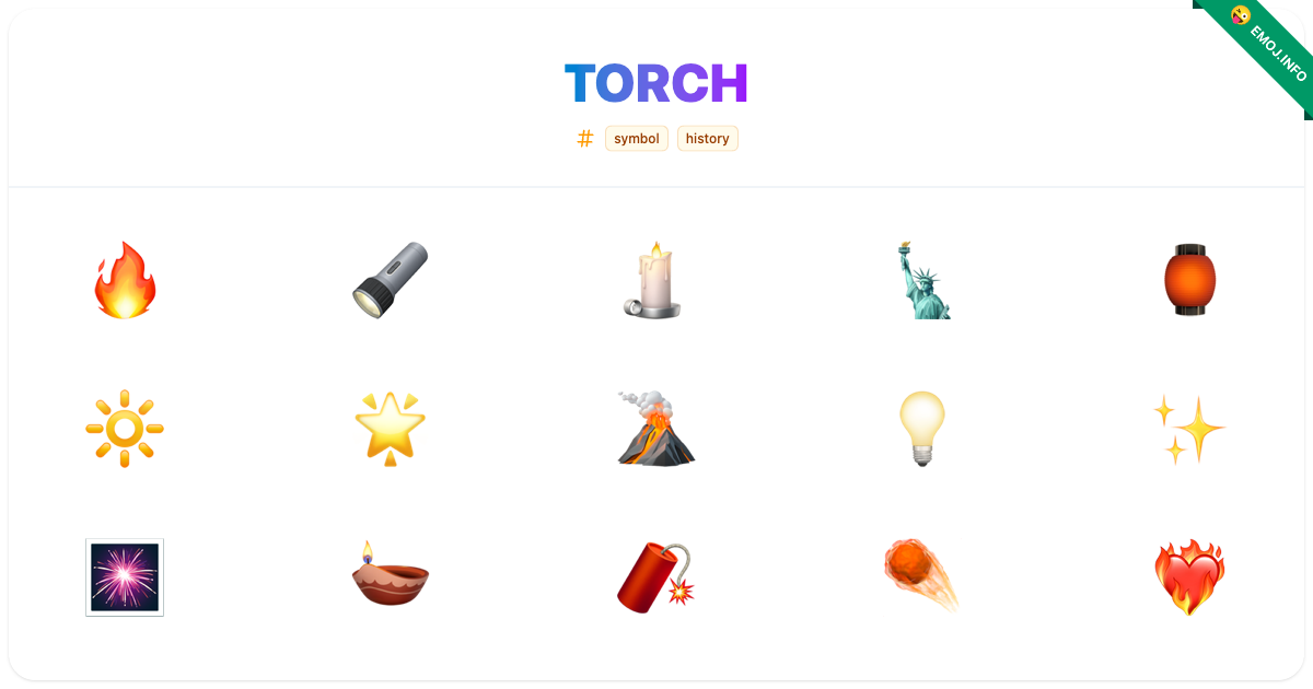 Torch Emojis 🔥 🔦 🕯️ | Meaning, Copy & Paste