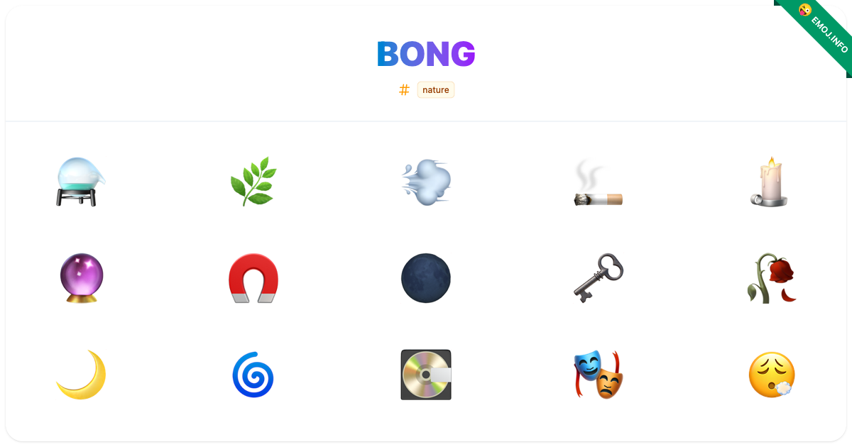 Bong Emojis ⚗️ 🌿 💨 | Meaning, Copy & Paste