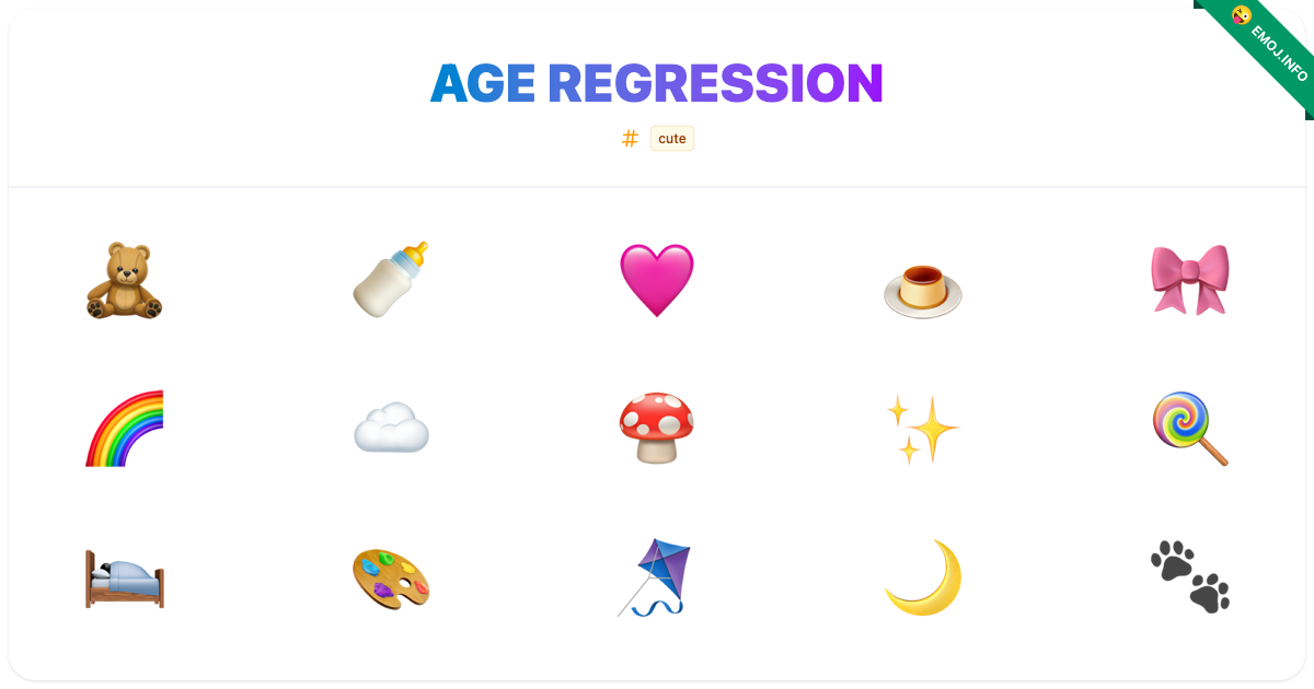 Age Regression Emojis 🧸 🍼 🩷 | Meaning, Copy & Paste