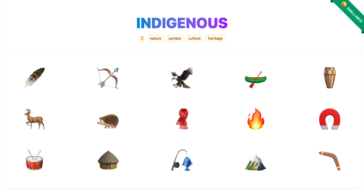 Indigenous Emojis 🪶 🏹 🦅 | Meaning, Copy & Paste