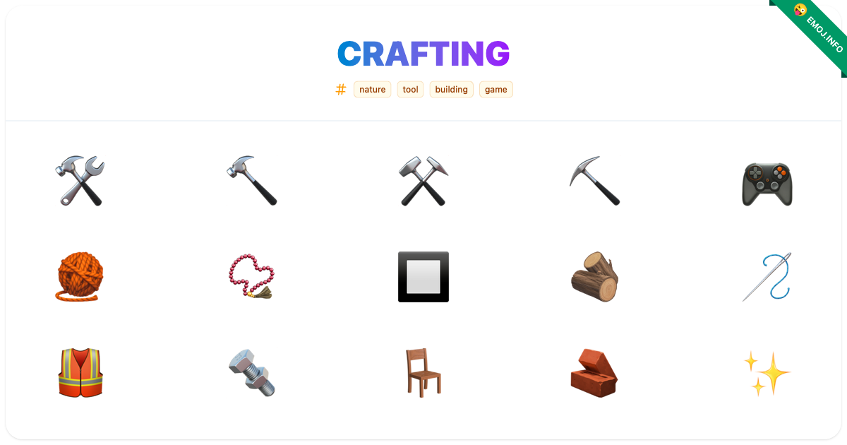 Crafting Emojis 🛠️ 🔨 ⚒️ | Meaning, Copy & Paste