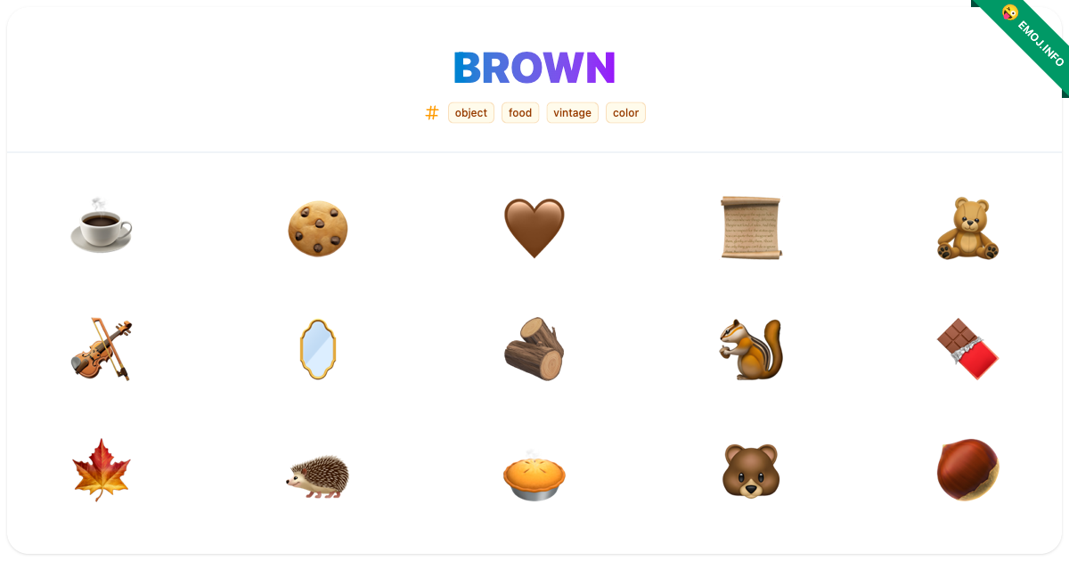 Brown Emojis ☕ 🍪 🤎 | Meaning, Copy & Paste