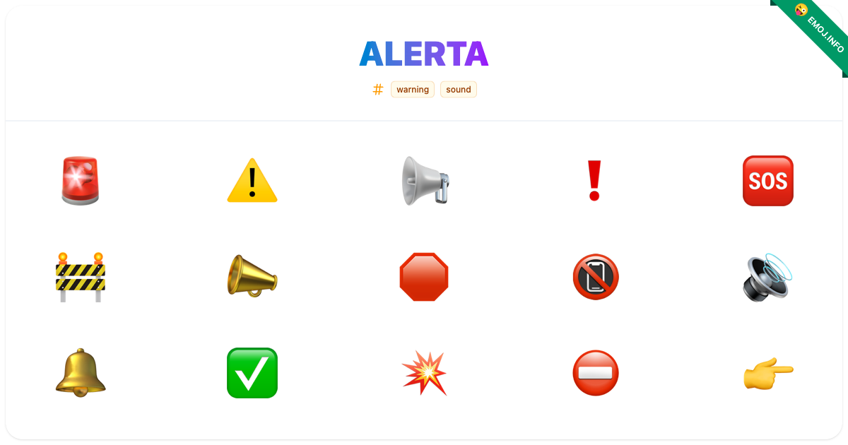 Alerta Emojis 🚨 ⚠️ 📢 | Meaning, Copy & Paste