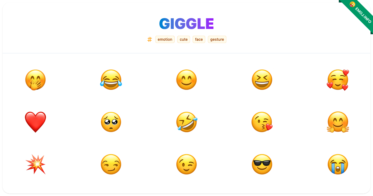Giggle Emojis 🤭 😂 😊 | Meaning, Copy & Paste