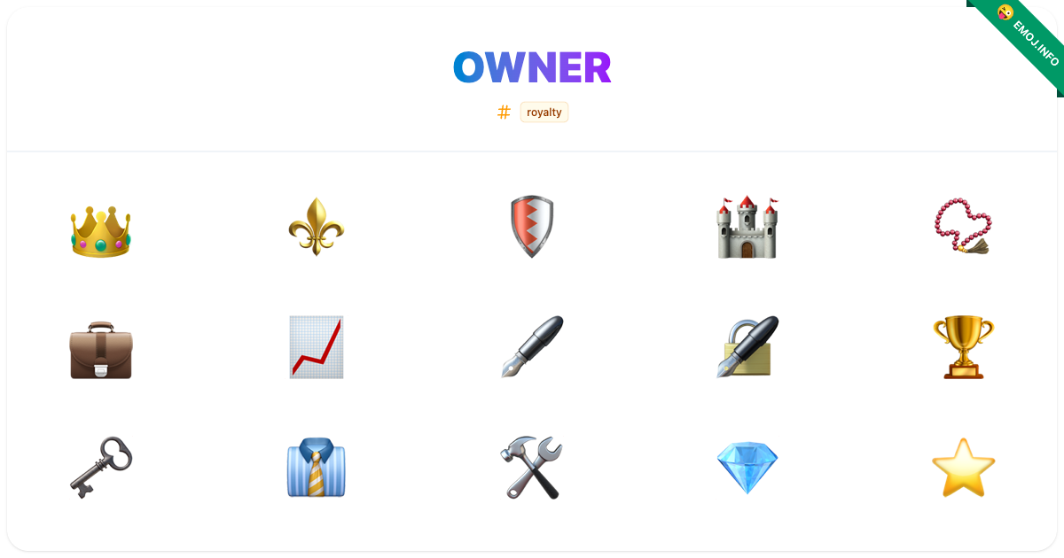 Owner Emojis 👑 ⚜️ 🛡️ | Meaning, Copy & Paste