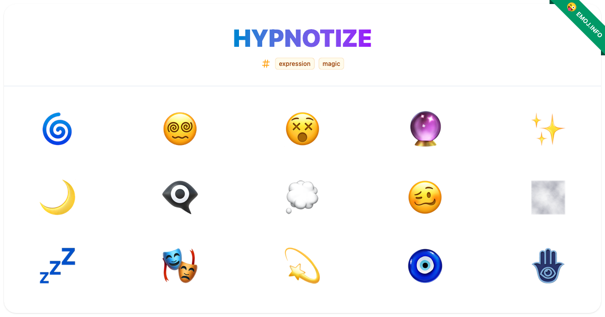 Hypnotize Emojis 🌀 😵‍💫 😵 | Meaning, Copy & Paste