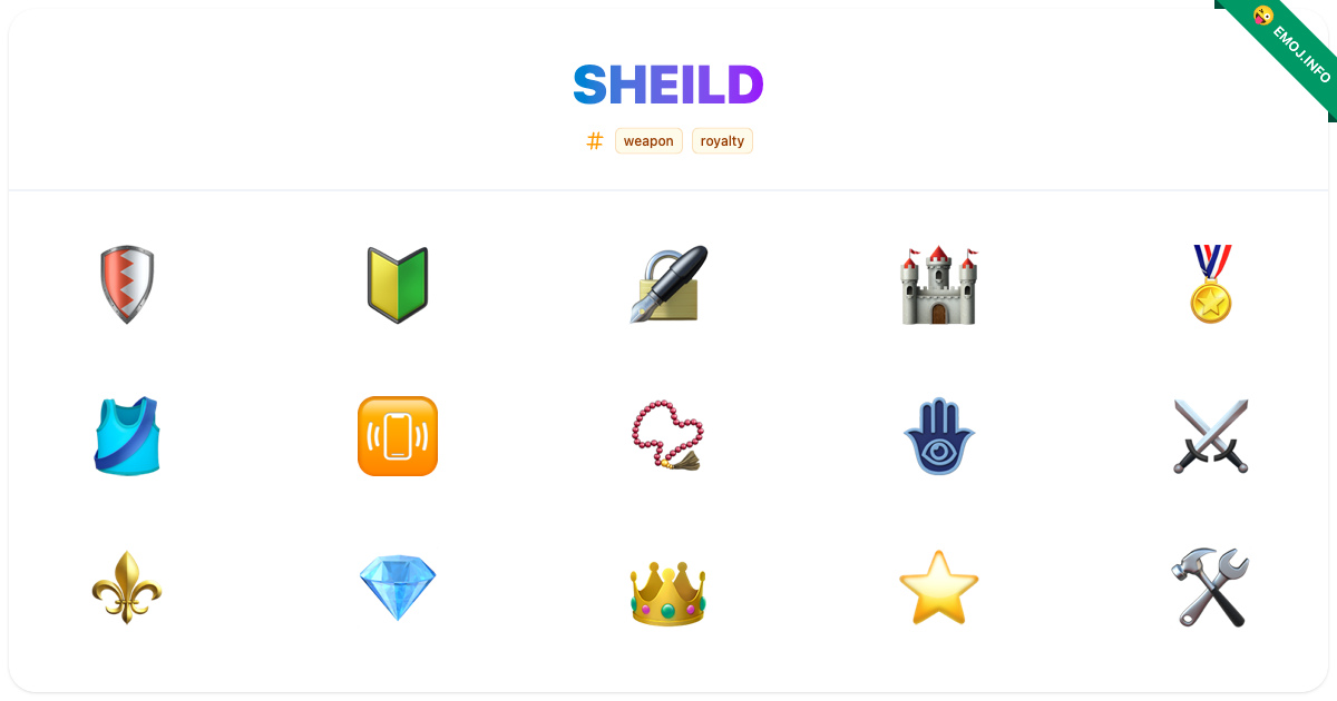 Sheild Emojis 🛡️ 🔰 🔏 | Meaning, Copy & Paste