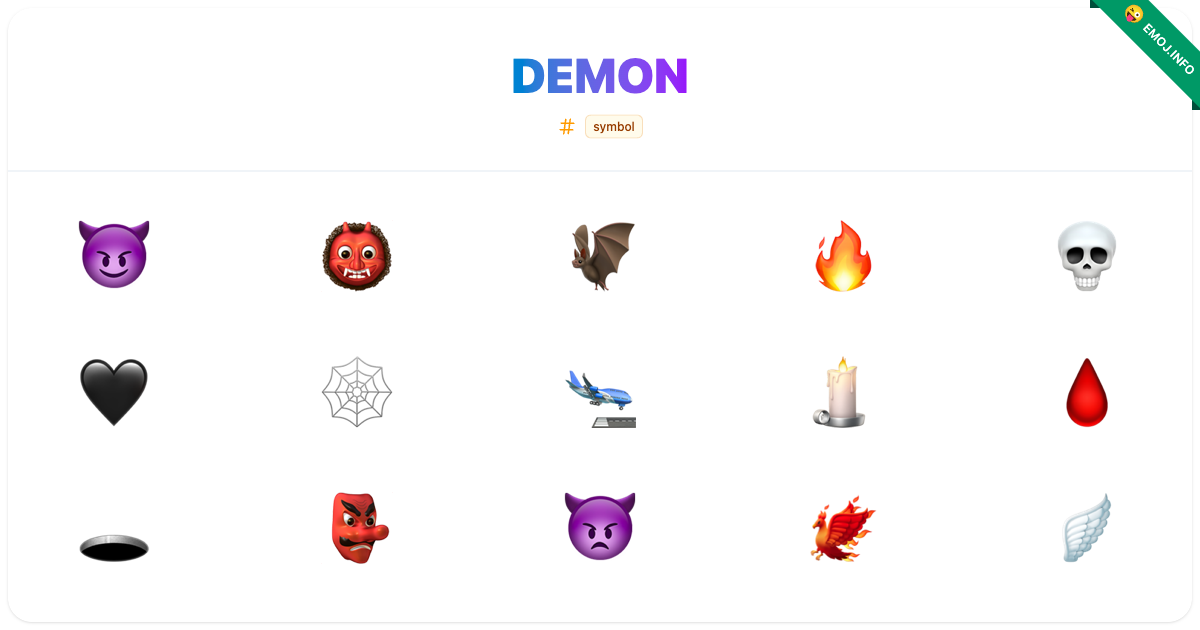 Demon Emojis 😈 👹 🦇 | Meaning, Copy & Paste