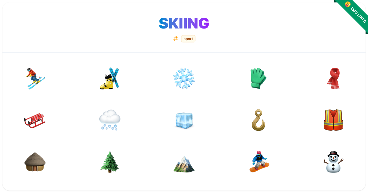 Skiing Emojis ⛷️ 🎿 ️ | Meaning, Copy & Paste