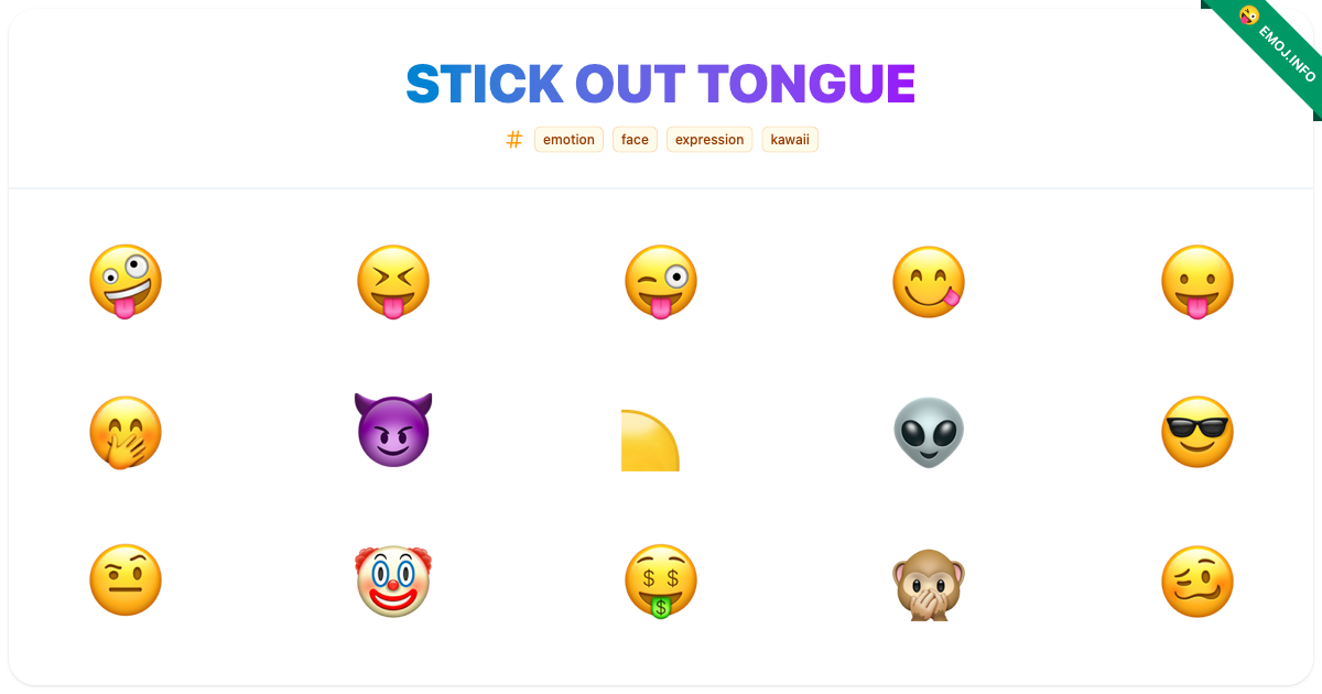 Stick Out Tongue Emojis 🤪 😝 😜 | Meaning, Copy & Paste